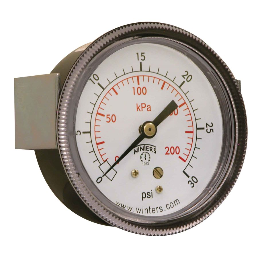 90 SERIES PANEL MOUNTED GAUGE STEEL 2.5'' 0-30 PSI / KPA 1 / 4'' NPT ...