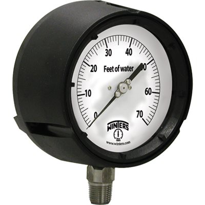 ALTITUDE GAUGE ALUM 4.5'' 0-70 FT / WATER 1 / 4'' NPT LM 316LSS SOCKET