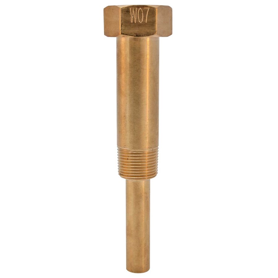 6" BRASS THERMOWELL 2.5" LAG
